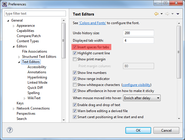 How do I change Eclipse to use spaces instead of tabs? – Read Learn Code